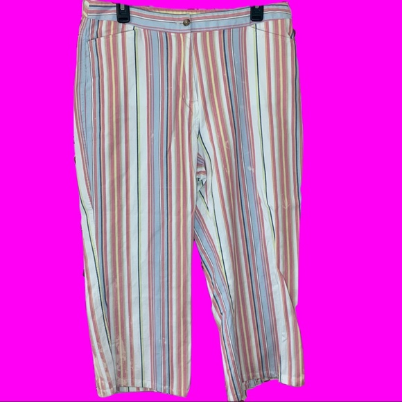 Jones Wear | Pants & Jumpsuits | Vintage Pastel Striped Capris | Poshmark